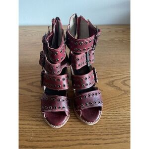 freebird | Shoes | Rare Freebird Blake Western Bohemian Red Booties ...